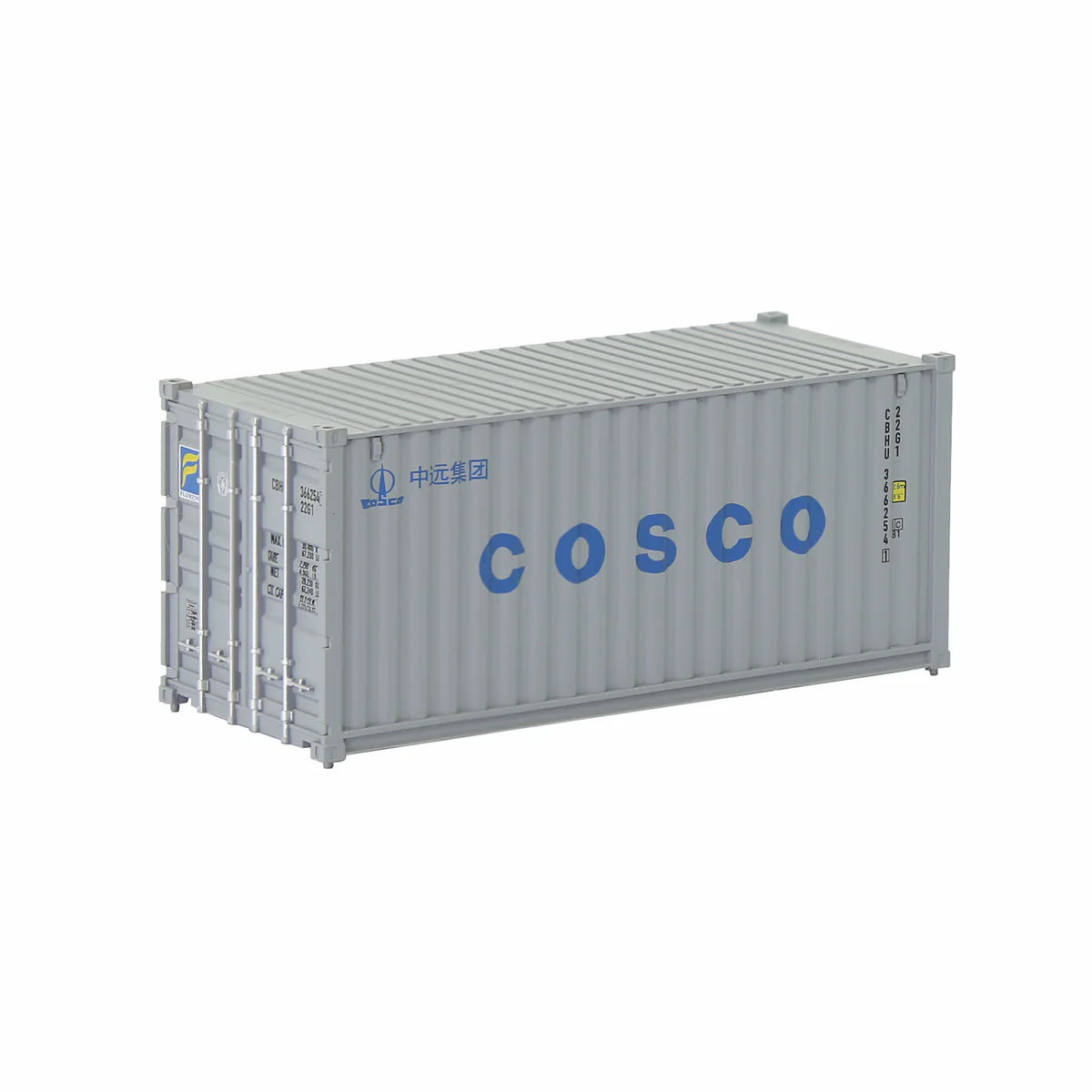 Container 20ft ”Cosco” grå – Swedish Truck Models